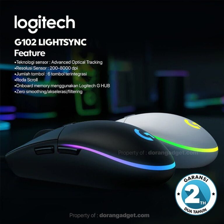 Logitech G102 Lightsync RGB Mouse Gaming | Doran.id