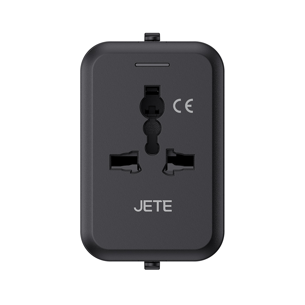 Universal Travel Adapter Dual Output USB JETE CN1 | Doran.id